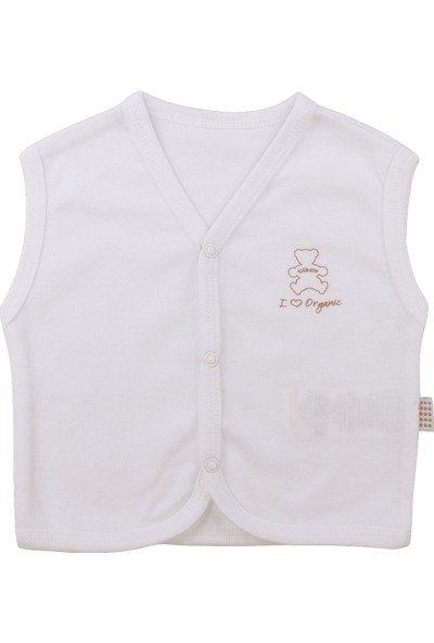 KitiKate Organik Bebe Boy Yelek Ekru