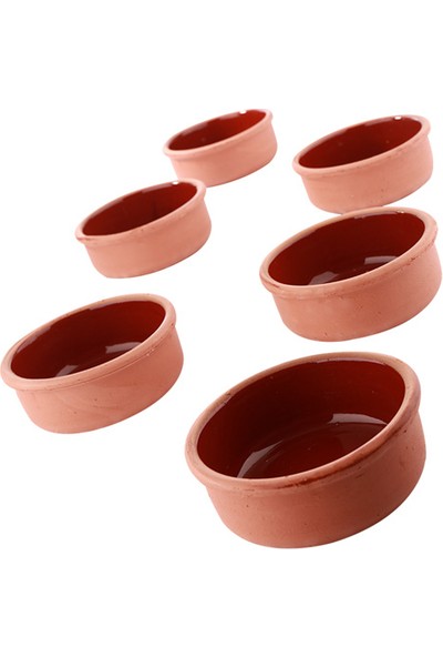 Avanos Toprak Güveç Kasesi 6 Adet Fırın Sütlaç Kasesi