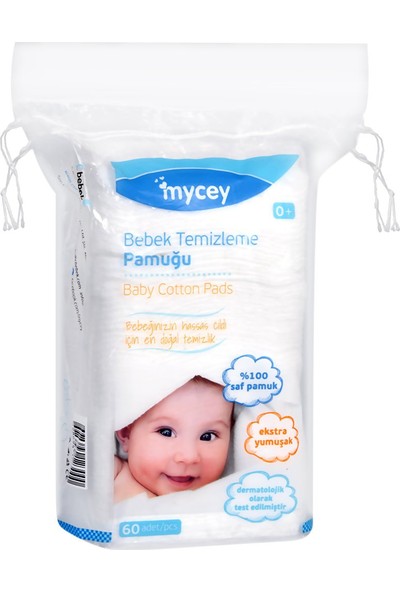 Mycey Bebek Temizleme Pamuğu 60'lı Mycey Bebek Temizleme Pamuğu 60'lı