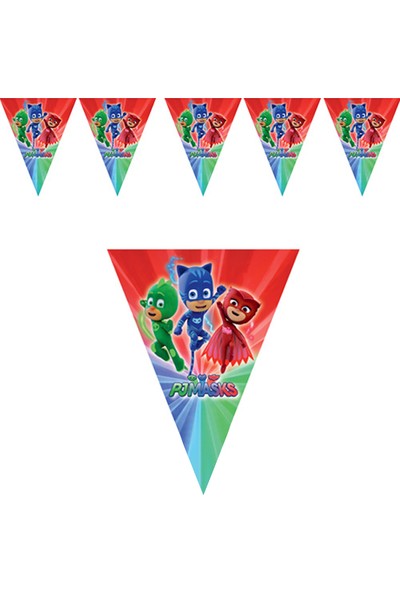 Partijet PijaMaskeliler Lisanslı Üçgen Bayrak Afiş Partijet PijaMaskeliler Lisanslı Üçgen Bayrak Afiş