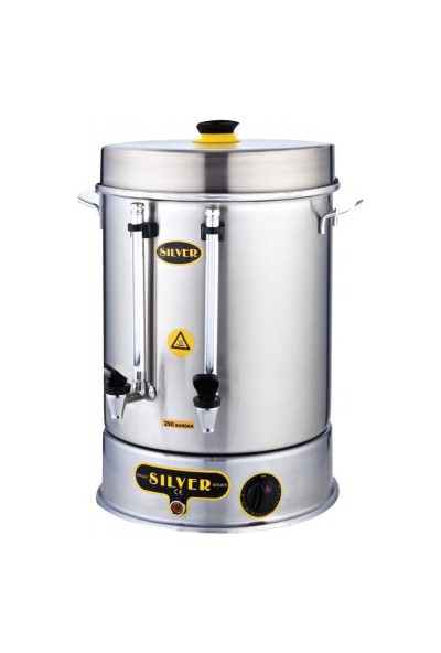 Silver Çay Semaveri 80 Bardak Çift Musluklu Silver Çay Semaveri 80 Bardak Çift Musluklu