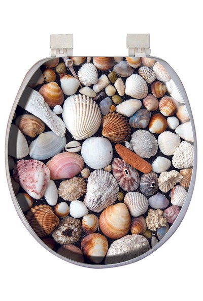 Softy Süngerli Desenli Klozet Kapağı Çakıl Taşı Desenli