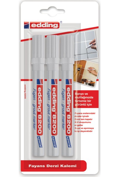 Edding Fayans Klm.3 Lü Beyaz