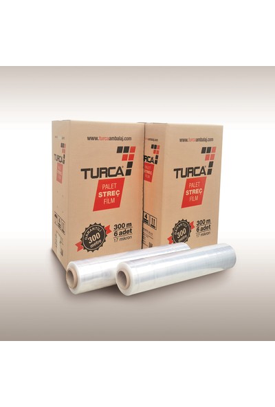 Turca Garantili 300 Mt 2700 Gr Palet Streç 50 Cm 17 Mc / 6 Adet Turca Garantili 300 Mt 2700 Gr Palet Streç 50 Cm 17 Mc / 6 Adet