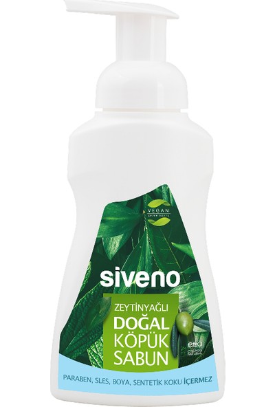 Siveno Zeytinyağlı Doğal Köpük Sabun 250 ml Siveno Zeytinyağlı Doğal Köpük Sabun 250 ml