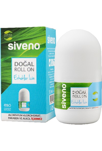 Siveno Doğal Roll On Erkekler İçin 50 Ml Yeni Siveno Doğal Roll On Erkekler İçin 50 Ml Yeni
