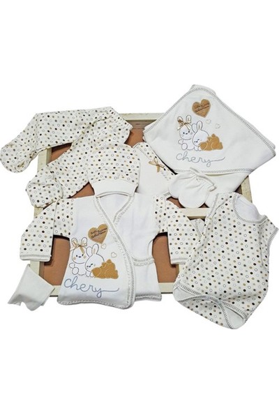 Webombinoo Lüx Penye Puanlı 11 Parça Hastane Çıkışı Zıbın Seti Kahverengi