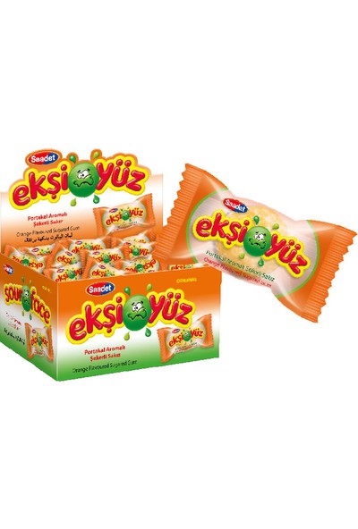 Saadet Ekşiyüz Sakız 100 Adet Portakal Aromalı