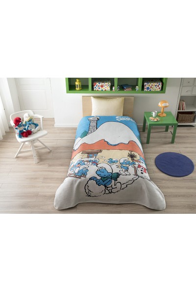 Kristal Lisanslı Battaniye Tek Kişilik Şirinler Winter Kristal Lisanslı Battaniye Tek Kişilik Şirinler Winter