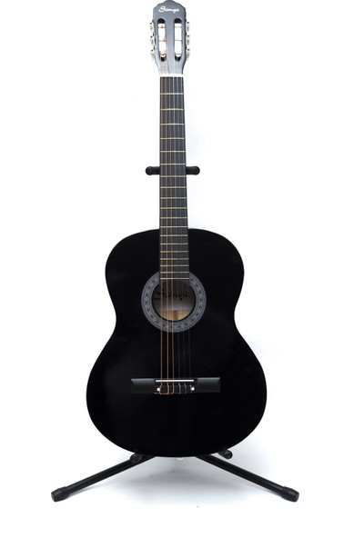 Simge Klasik Gitar SİYAH 39,5 İNÇ 4/4 Tam Boy KILIF+PENA HEDİYE