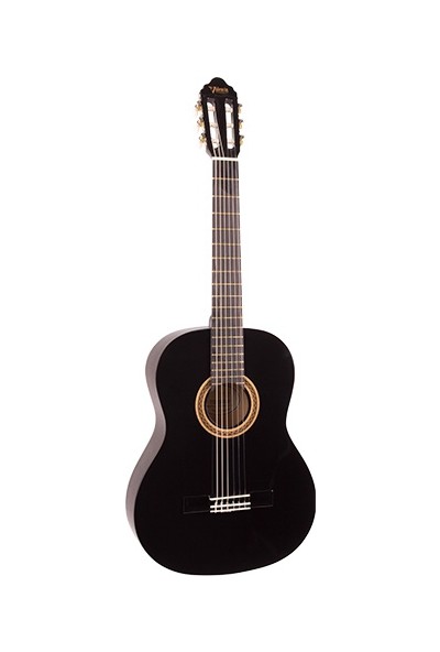 Valencia VC104TBK Siyah Klasik Gitar 4/4 (Sap Çelik+Kılıf)