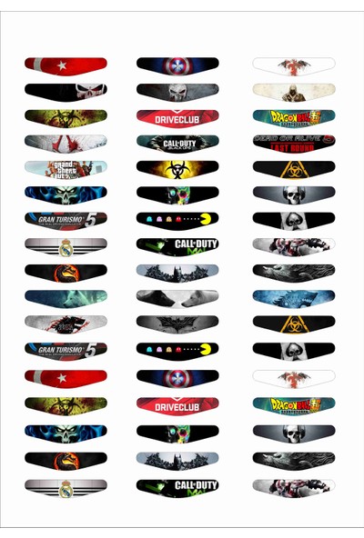 Stickermarket Dualshock Lightbar Renkli Sticker Seti