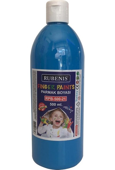Rubenis Parmak Boyası 500 ml. Mavi RPB-500-21