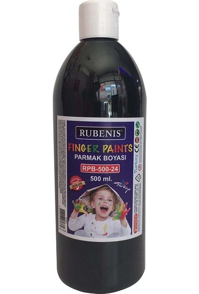 Rubenis Parmak Boyası 500 ml. Siyah RPB-500-24