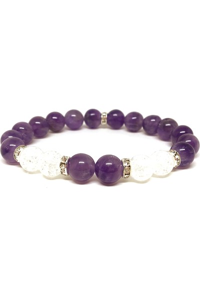 Bi'Bileklik Ametist ve Necef Taşı Bileklik
