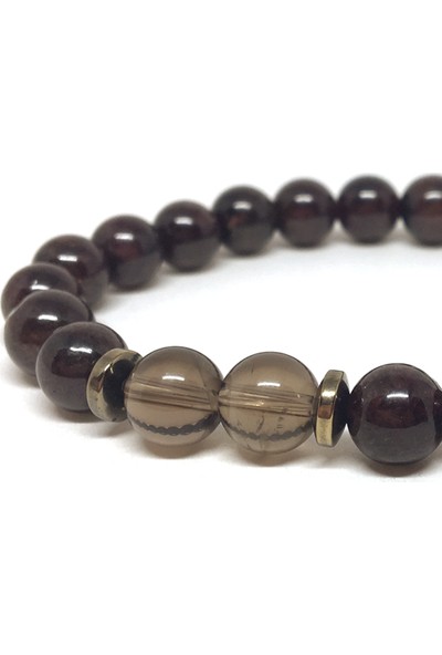 Bi'Bileklik Lal ve Dumanlı Kuvars Taşlı Bileklik