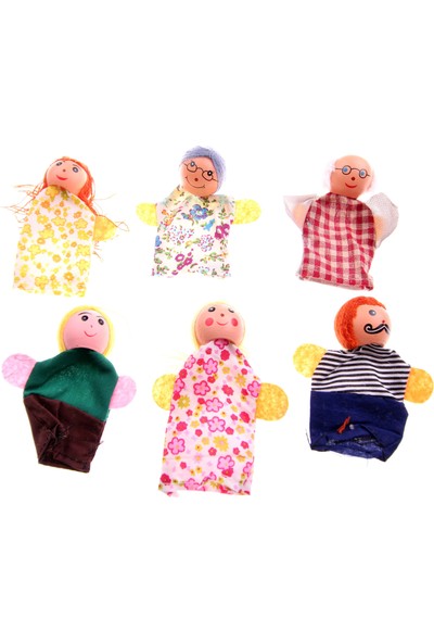 Akademiloji 6'lı Ahşap Parmak Kukla Seti Akademiloji 6'lı Ahşap Parmak Kukla Seti