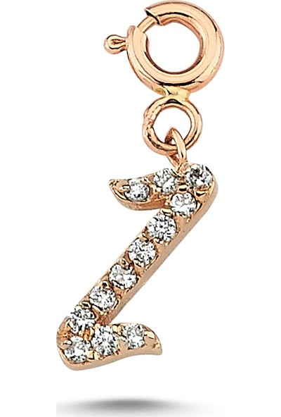 Ecce Harfli Pırlanta Charm 'Z'