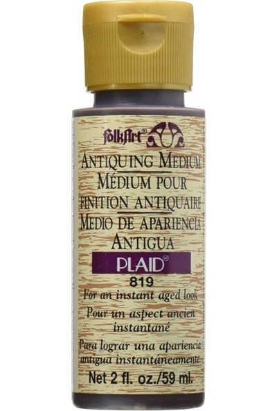 Plaid Antiquing Eskitme Mediumu Country Füme Siyah 813 - 59ml Plaid Antiquing Eskitme Mediumu Country Füme Siyah 813 - 59ml