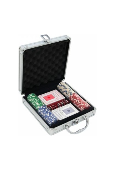 Sedef Alüminyum Çantalı Delux Poker Seti (100 Ad)
