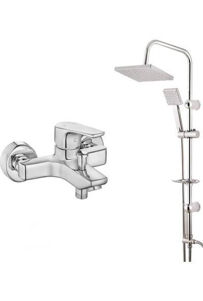 Eca Niobe Banyo Bataryası + Modamix Roma Tepeduş Seti Eca Niobe Banyo Bataryası + Modamix Roma Tepeduş Seti