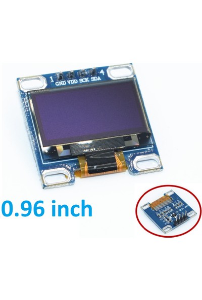 Robotekno 128x64 OLED Ekran LCD 0.96 I2C Arduino Raspberry PI