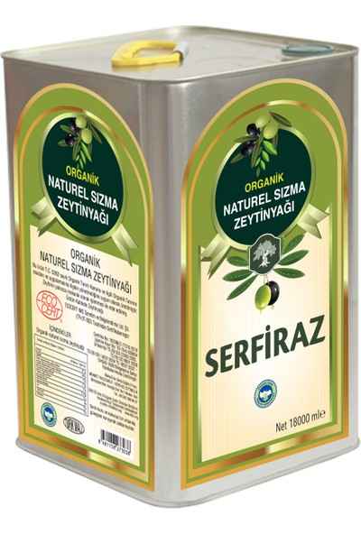 Serfiraz Soğuk Sıkım ,Organik Sertifikalı Naturelsızma Zeytinyağı 18000 Ml Serfiraz Soğuk Sıkım ,Organik Sertifikalı Naturelsızma Zeytinyağı 18000 Ml