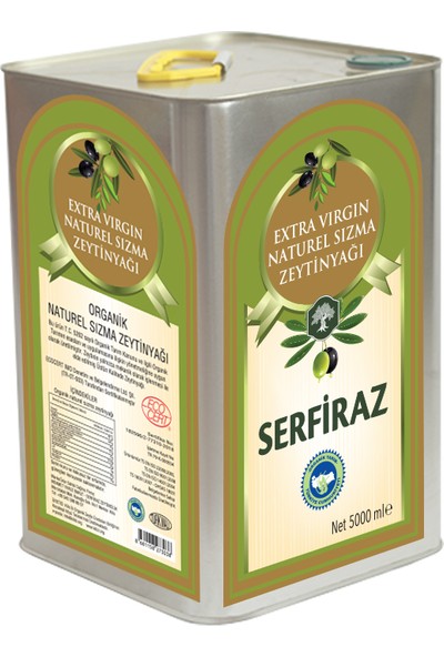 Serfiraz Ekstra Virgin,Soğuk Sıkım Organik Sertifikalı Zeytinyağı 5000 Ml Serfiraz Ekstra Virgin,Soğuk Sıkım Organik Sertifikalı Zeytinyağı 5000 Ml