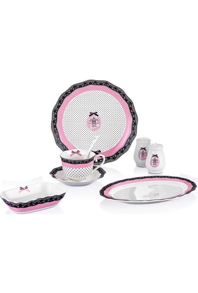 Neva Pretty 32 Parça 6 Kişilik Porselen Kahvaltı Takımı N2465