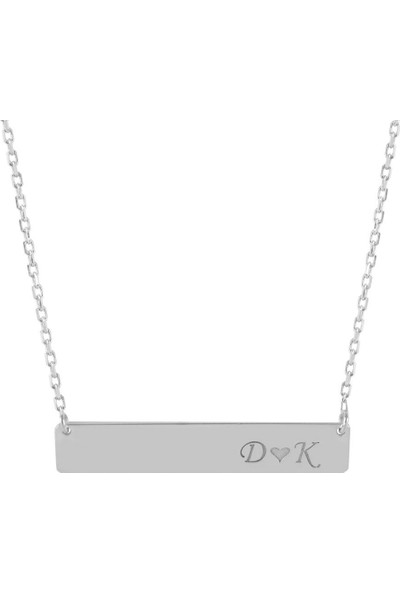 Glorria Kişiye Özel Harfli Gümüş Kolye Gümüş