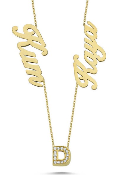 Sembol Gold Altın Aile İsimli Harf Kolye Sg08-52