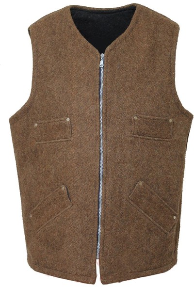 Keçe Yelek 4 Cepli %100 Orjinal