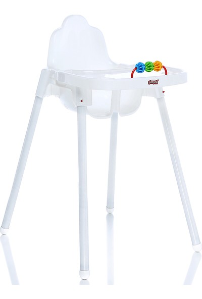 Şimşek Mama Sandalyesi - Ekonomik Yüksek Ayaklı Beyaz