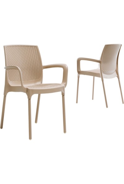 Novussi Sunset Rattan Model Sandalye 6 Adet Cappucıno Renk Novussi Sunset Rattan Model Sandalye 6 Adet Cappucıno Renk