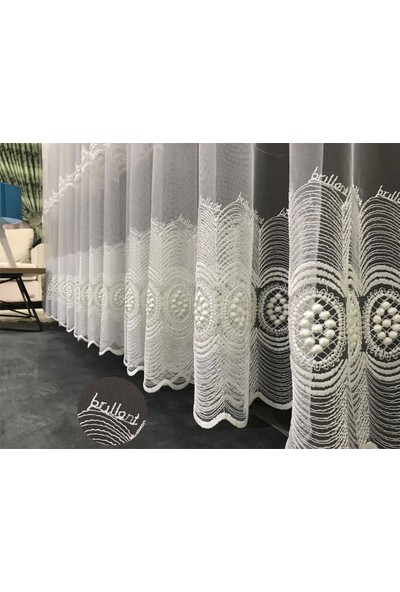 Brillant Fiesta Tül Perde 1/2 Pile 50x260