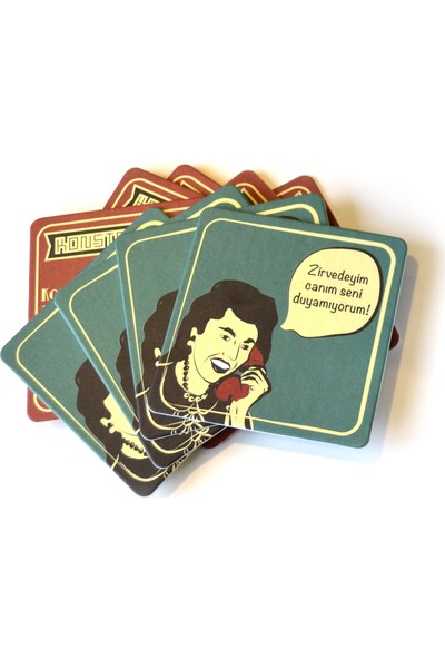 KagitoLümpen Retro Bardak Altlığı Seti (10’lu)