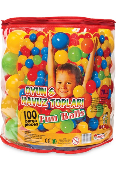 Dede Oyun ve Havuz Topu 7 cm. (100 Adet,PVC Torbada) Dede Oyun ve Havuz Topu 7 cm. (100 Adet,PVC Torbada)
