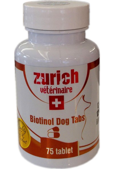Zurich Köpek Biotin Çinko 75 Tablet Zurich Köpek Biotin Çinko 75 Tablet