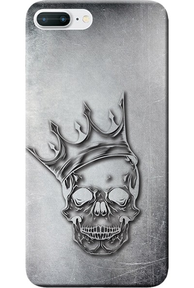 Kılıf Merkezi iPhone 7 Plus Kılıf Silikon Baskılı Kuru Kafa STK:583