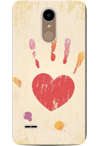 Kılıf Merkezi LG Stylus 3 Kılıf M400 Silikon Baskılı Kalp İzi STK:545
