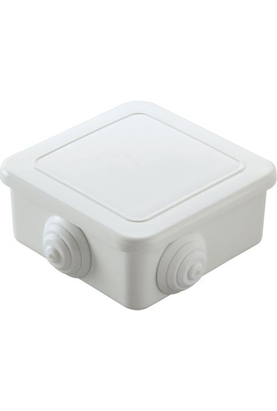 Makel Sıva Üstü Plastik Buat 90X90X40 Mm-Beyaz