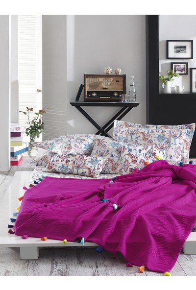 İyi Geceler İstanbul Style Up Fuşya Pike Takımı Çift Kişilik