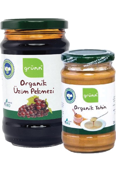 Grünn Organik Üzüm Pekmezi 850 gr ve Tahin 300 gr Grünn Organik Üzüm Pekmezi 850 gr ve Tahin 300 gr