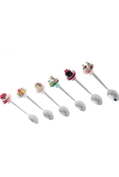 Kancaev Ayaklı Tabakta Pasta Ziyafeti Çay Kaşığı, 6'Lı Kancaev Ayaklı Tabakta Pasta Ziyafeti Çay Kaşığı, 6'Lı