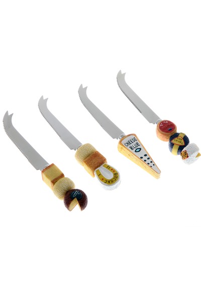 Kancaev Dörtlü Peynir Bıçak Seti, Peynir Çeşitleri Saplı Kancaev Dörtlü Peynir Bıçak Seti, Peynir Çeşitleri Saplı