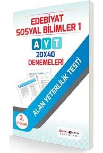 Farklı Sistem Yayınları AYT 2. Oturum Edebiyat Sosyal Bilimler 1 - 20X40 Denemeleri Farklı Sistem Yayınları AYT 2. Oturum Edebiyat Sosyal Bilimler 1 - 20X40 Denemeleri