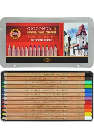 Koh-i Noor Gioconda Soft Pastel Kalemleri 12'li N:8827 Koh-i Noor Gioconda Soft Pastel Kalemleri 12'li N:8827