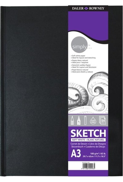 Daler Rowney Simply Sketch Eskiz Defteri A3 - 100gr.