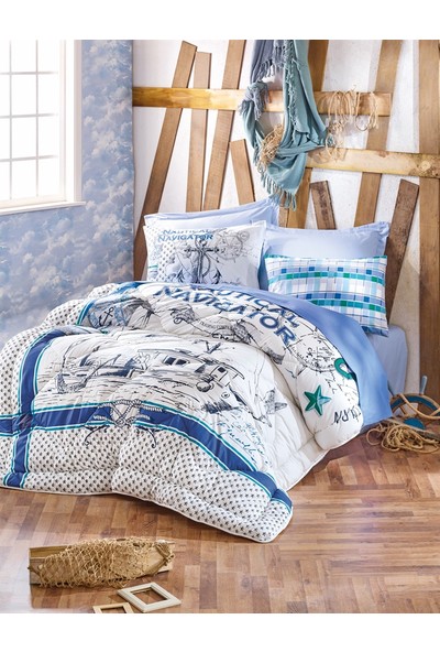 Cotton Box Tek Kişilik Maritime Ranforce Uyku Seti Vira Yeşil