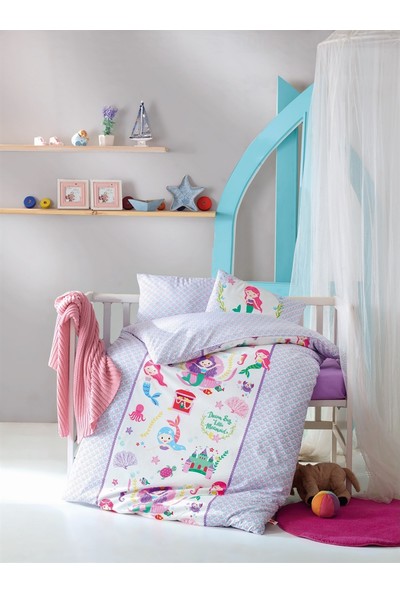 Cotton Box Ranforce Bebek Nevresim Takımı %100 Pamuk Deniz Kızı Lila Cotton Box Ranforce Bebek Nevresim Takımı %100 Pamuk Deniz Kızı Lila